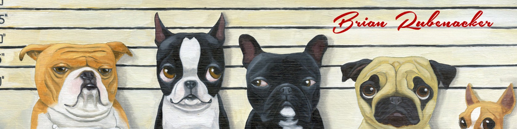 Dog Art by Brian Rubenacker by rubenacker on Etsy