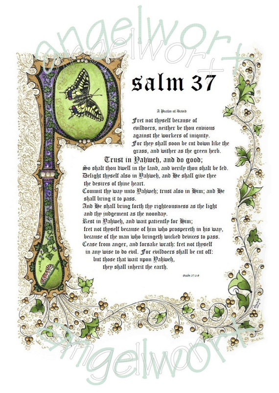 Psalm 37 Digital Download Print