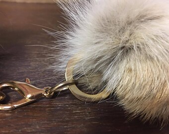 Fur ball keychain | Etsy
