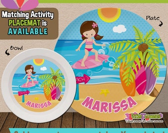 Little Chef Plate and Bowl Set Personalized by 3littleflowers