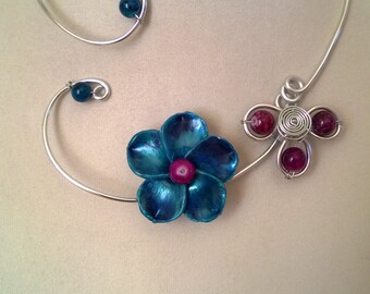 Wire flower earrings | Etsy