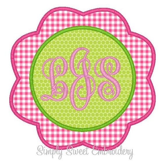 Flower Circle Machine Embroidery Applique Design