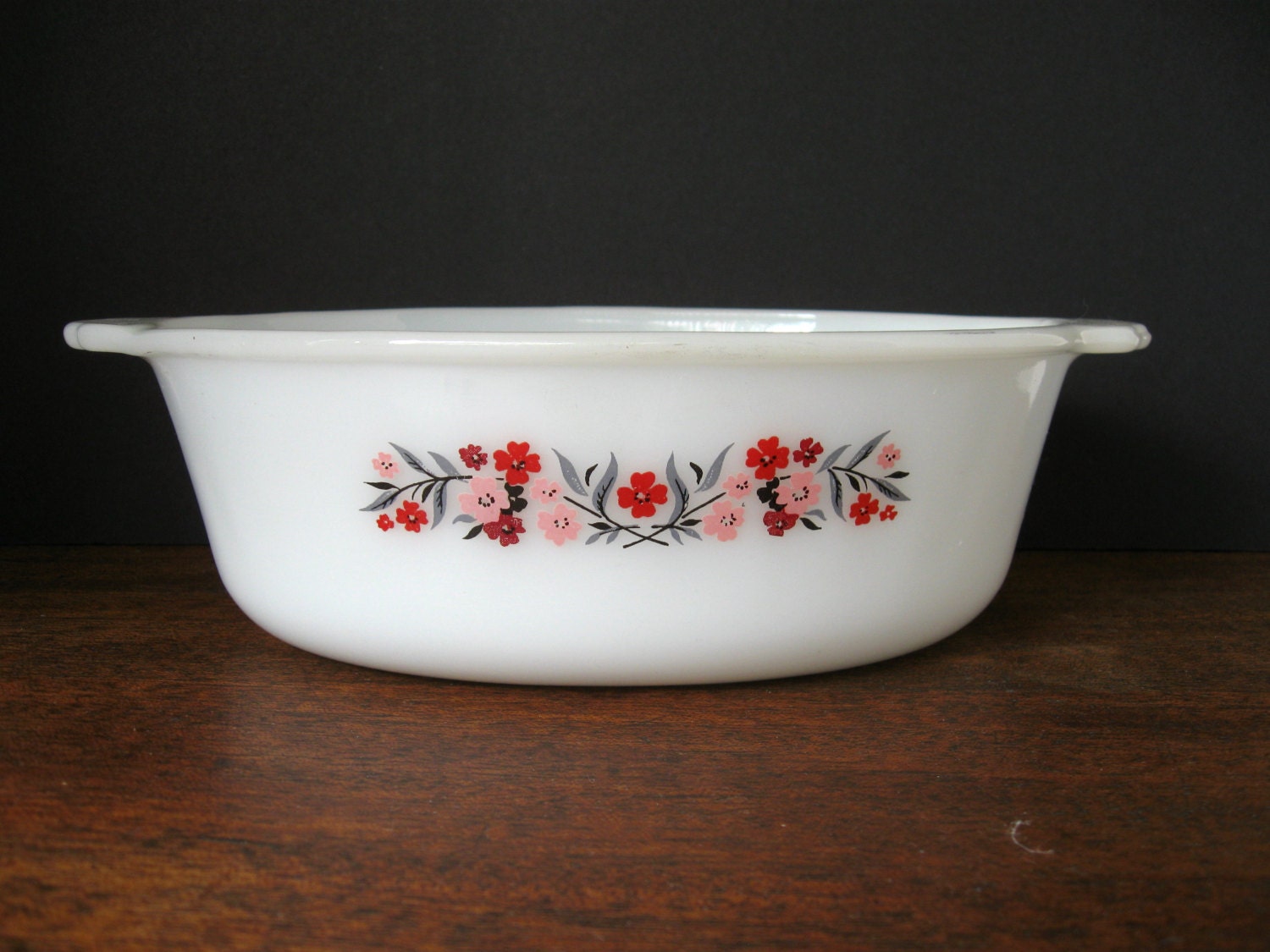 Anchor Hocking Fire King Primrose Pattern 1-1/2 quart oval casserole ...