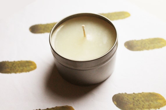 Dill Pickle Scented Candle Vegan Candle Homemade by RadicalWorks