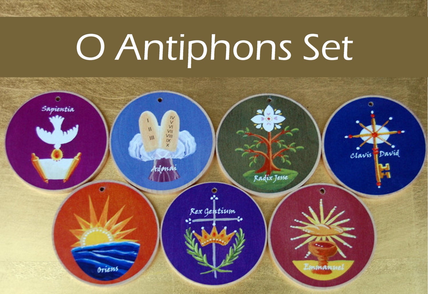 Advent O Antiphons Rustic by JesseTreeTreasures on Etsy