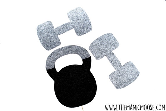 Items similar to Workout Photo Booth Props ~ Set of 3 Exercise Props ...