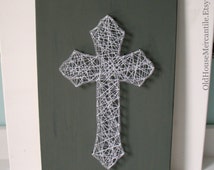 Unique string art cross related items | Etsy