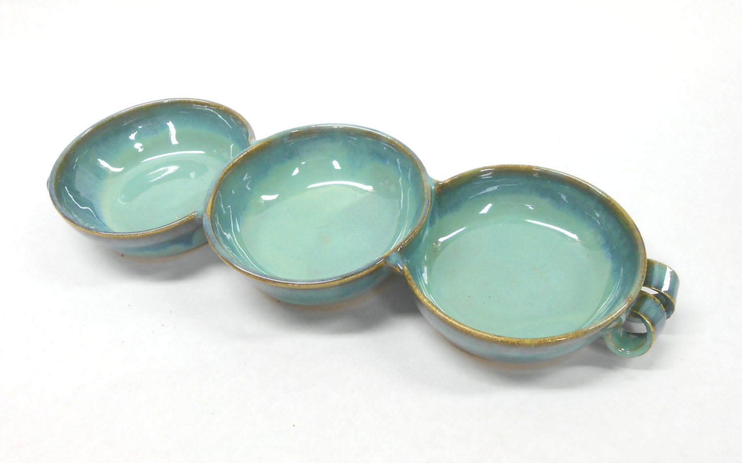 Pottery Sauce Bowls, Ceramic Sauce Bowls, Condiment Caddie, Condiment ...