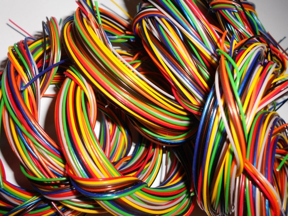 Telephone wire craft supply plastic coated copper wire strands