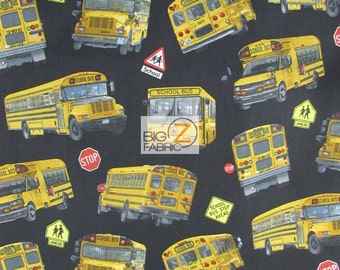 School bus fabric | Etsy
