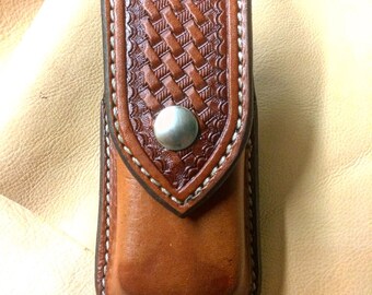 Custom leather open top leatherman sheath for by Nayscustomleather
