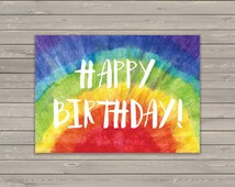 Unique tie dye birthday related items | Etsy