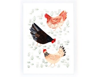 Chicken stamps | Etsy