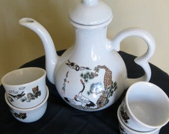 Crane tea set | Etsy