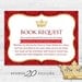 Instant Download Royal Red Prince or Princess Book Request