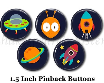 Space ship button | Etsy