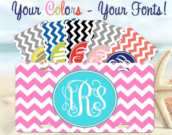 Personalized Monogrammed License Plate Car by SimplyCustomizedEtsy