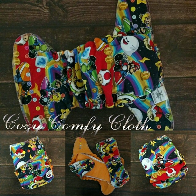 One Size Cloth Diapers. Hybrid fitted cloth by CozyComfyCloth