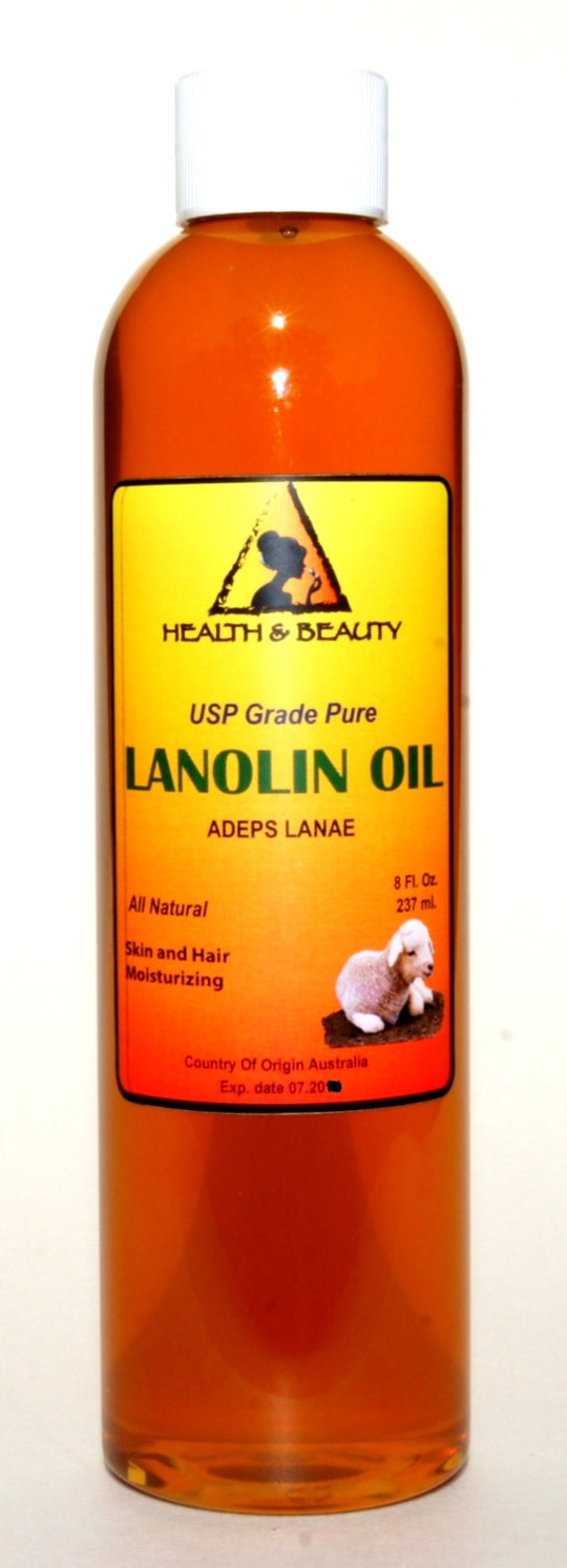 8 oz LANOLIN OIL USP Grade 100% Pure Skin Hair Moisturizing