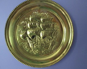 Vintage brass plate | Etsy