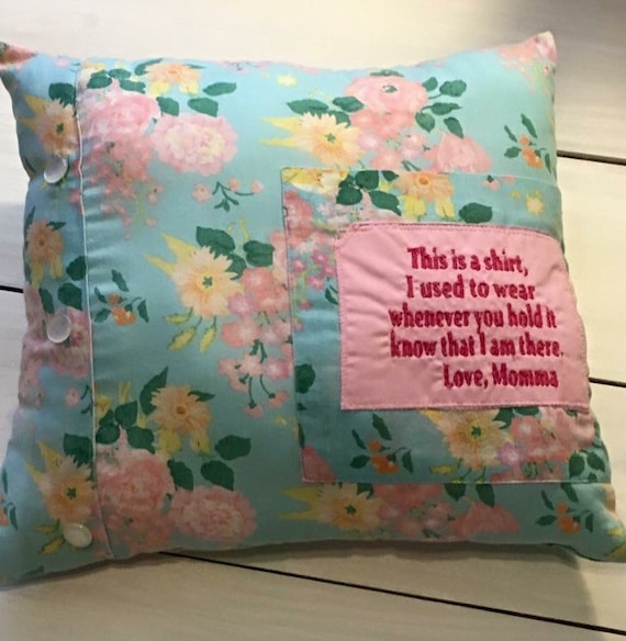Memory Pillow by JilliansJulesonline on Etsy