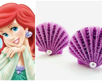 Ariel Little Mermaid Purple Shell Top Printable Iron On Diy