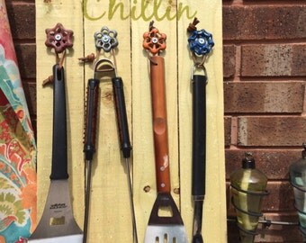 Bbq utensil holder | Etsy