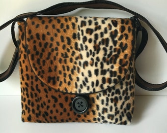 Leopard fur bag | Etsy