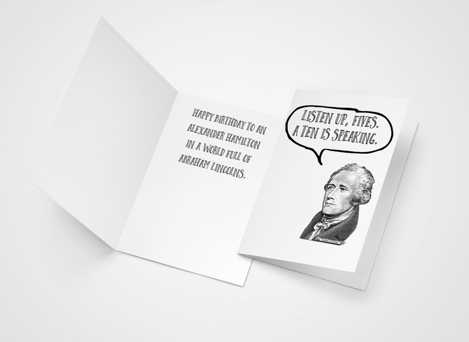 Alexander Hamilton Funny Birthday Greeting Card by Crashboomlove
