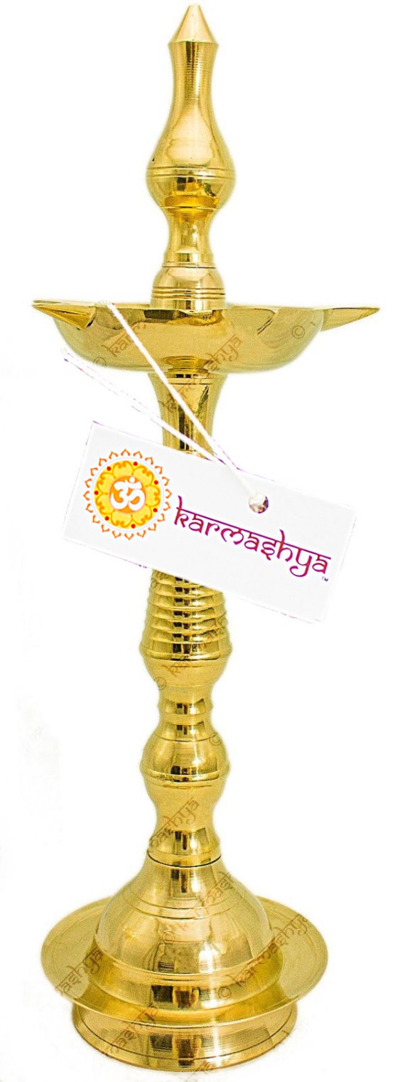 664gms Brass Deepa Diya Five Wicks Bathi Kalash Nanda Kerala