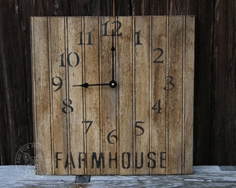 Distressed clock | Etsy