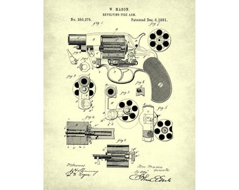 Revolver blueprint | Etsy