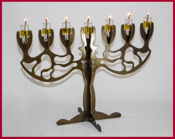 Temple Menorah Bronze Messianic Christian Art Evangelist