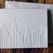Embossed Clock Cards Set of 5 White Embossed Cards by WriteCards