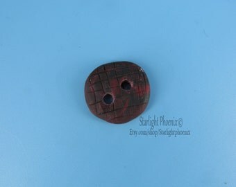 Items similar to Green or Red Apple Buttons, polymer clay, handmade ...