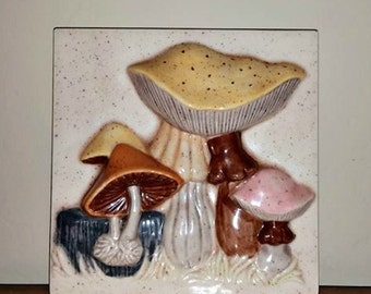 Mushroom tile | Etsy