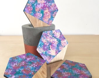 Hexagon coasters | Etsy