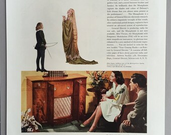 1942 General Electric World War II Ad/ Vintage