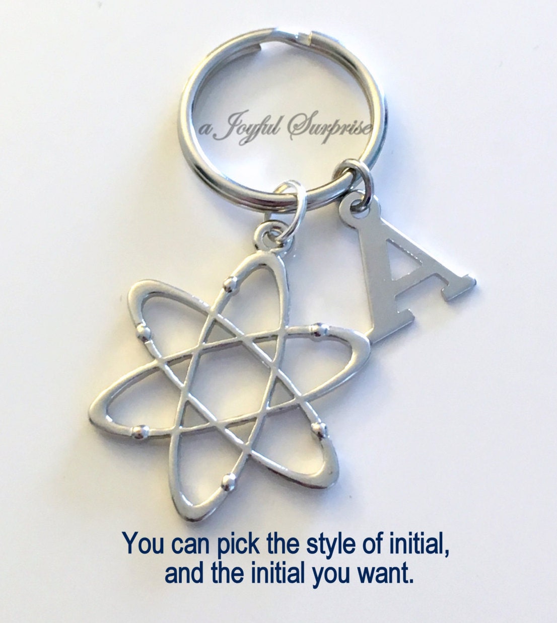 Atom Key Chain Nuclear Scientist Nucleus Keychain charm Gift