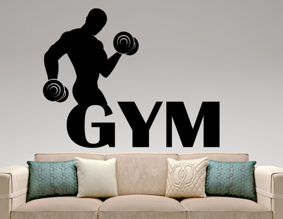 Gym Wall Decal Fitness Vinyl Stickers Sport Club Decor Fitness