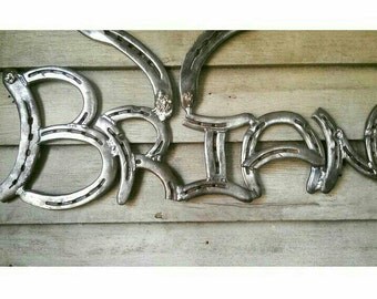 Horseshoe letters | Etsy