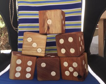 Items similar to Wooden toy folk art dice ... set of two on Etsy