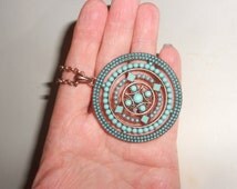 Unique turquoise medallion related items | Etsy
