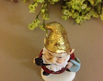 Pipe smoking gnome | Etsy