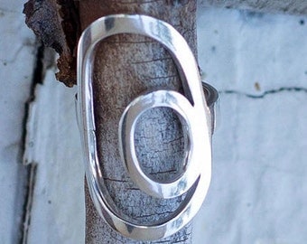 Unusual silver ring | Etsy