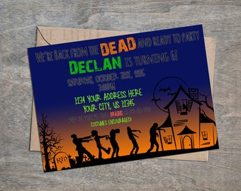 Walking dead invites | Etsy