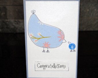 Items similar to Handmade Baby Congratulations card! Modern congrats ...
