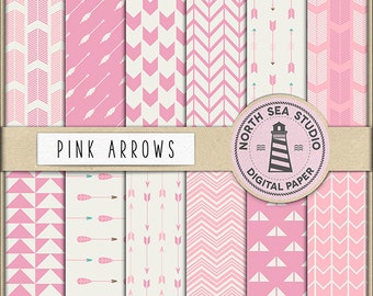 Arrows Digital Papers: ARROWS chevron patterns