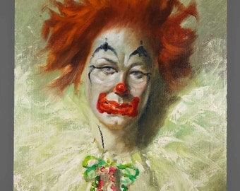Sad clown art | Etsy