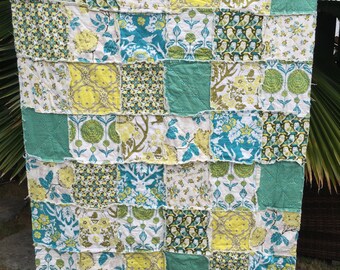 Country rag quilt | Etsy